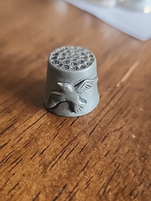 Vintage Pewter Signed Bird Thimble Nautical Beach | eBay