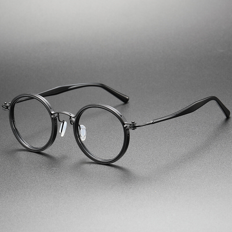 Vintage Round Eyeglasses Frame Men Women Metal Retro Light Spectacles ...