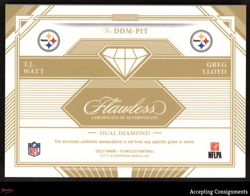 2023 Flawless Dual Diamond T.J. Watt & Greg Lloyd DUAL NFL PLAYERS TAG ...