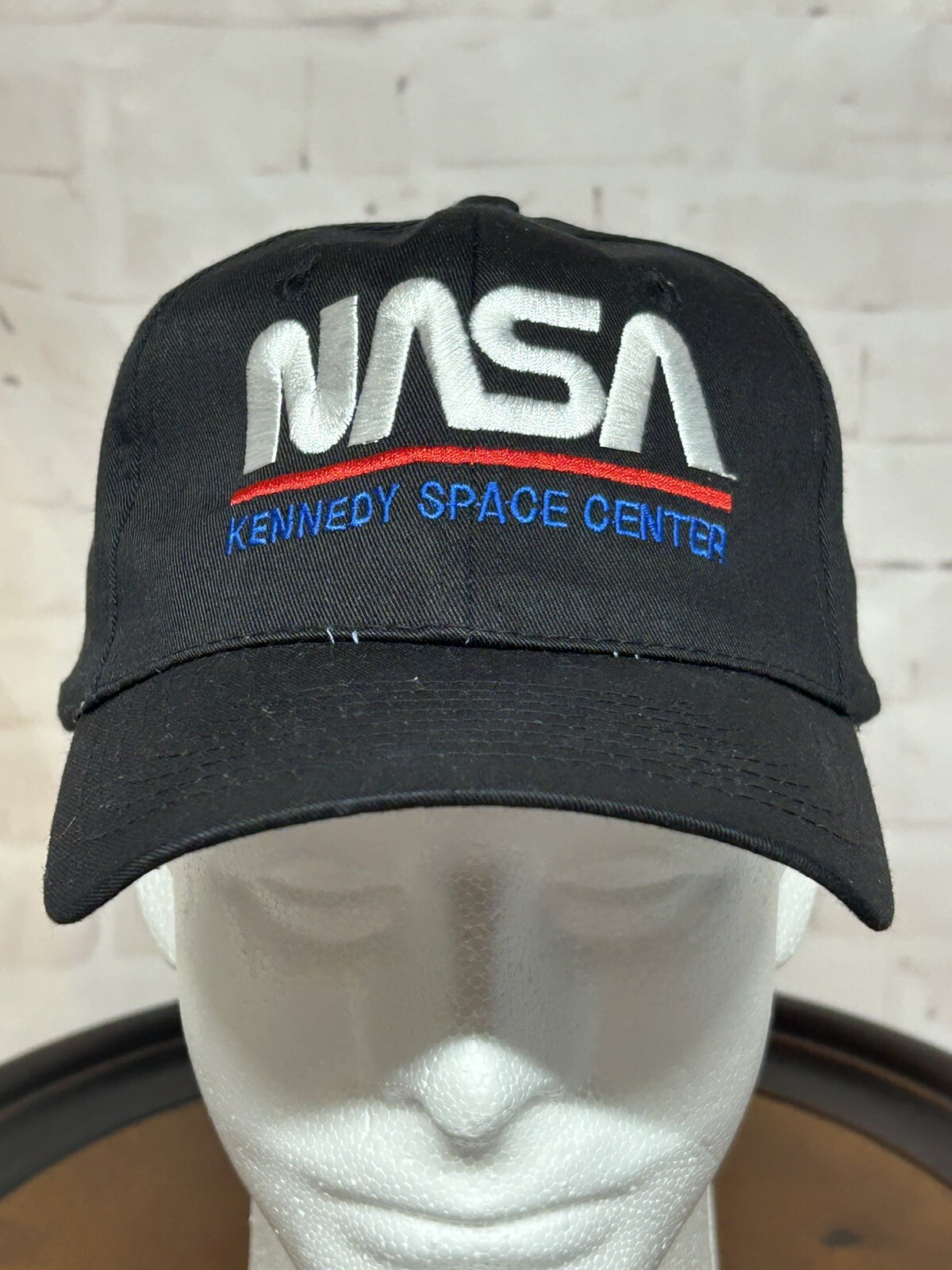 Vintage NASA Kennedy Space Center Snapback Hat Cap Navy Blue ...