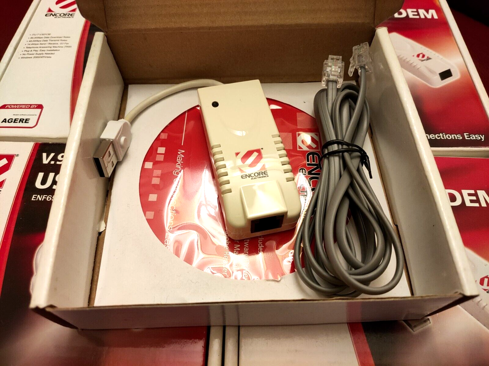 Encore 56k USB Soft Modem FAX V.92 US Robotics USROBOTICS V.90 ZOOM ...