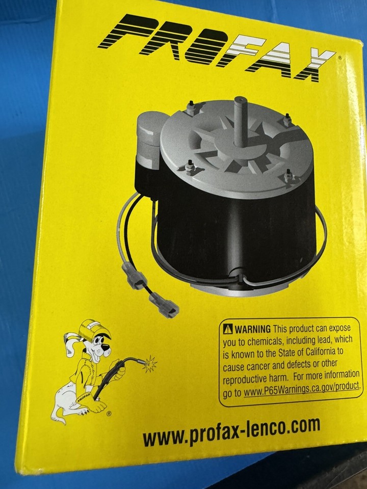 116190 Fan Motor Replacement For Miller 1/2 Hp 1550 Rpm Profax Brand ...