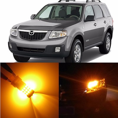 Alla Lighting Turn Signal Light 3157AK 3156K Amber LED Bulbs for Mazda ...