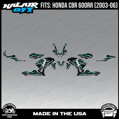 Graphics Kit for HONDA CBR 600RR (2003-2006) Prime - Teal | eBay