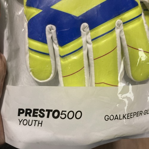 Lotto Presto 500 Youth Size 4 Soccer Hand Gloves Yellow Goalie Goal ...
