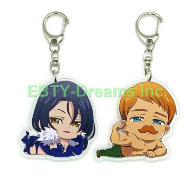Set of 2 Seven Deadly Sins Anime Acrylic Keychain Merlin, Escanor v1 | eBay