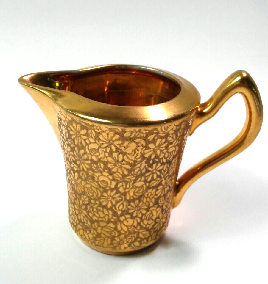 Antique Stouffer China Gold Creamer 3 1/4" Tall | eBay