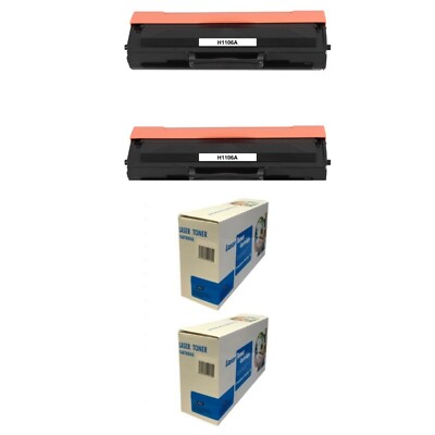 Toner for HP Laser 107A Printer 106A Cartridge Compatible Black 2 Pk ...