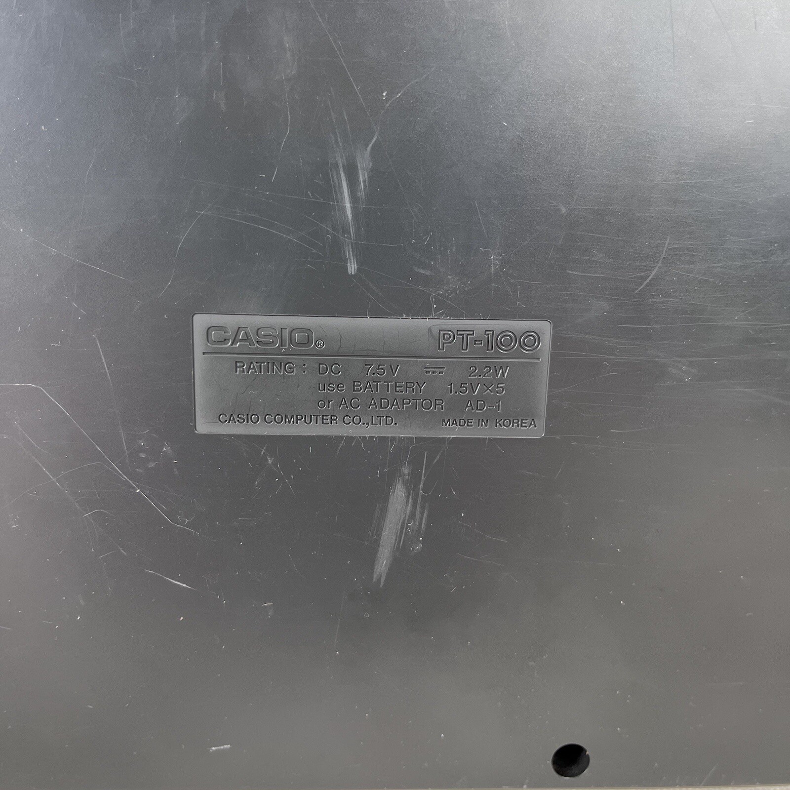 Vintage Casio PT-100 Electronic Keyboard Synth Piano Tested Works No AC ...