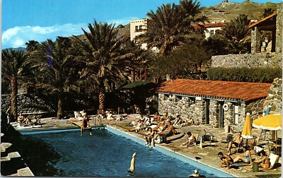 Death Valley CA California Furnace Creek Inn Hotel Pool Mt. Whitney Lot ...