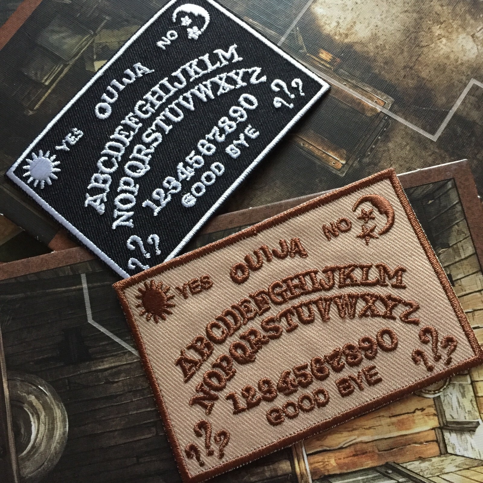 Ouija Board Planchette Ghost Horror Iron on Embroidered Patch Applique ...