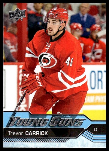 2016-17 Upper Deck Young Guns Trevor Carrick Rookie Carolina Hurricanes ...