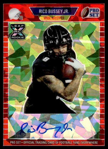 2021 Pro Set Red Cracked Ice Rico Bussey Jr. Rookie Auto #PA-RBJ | eBay