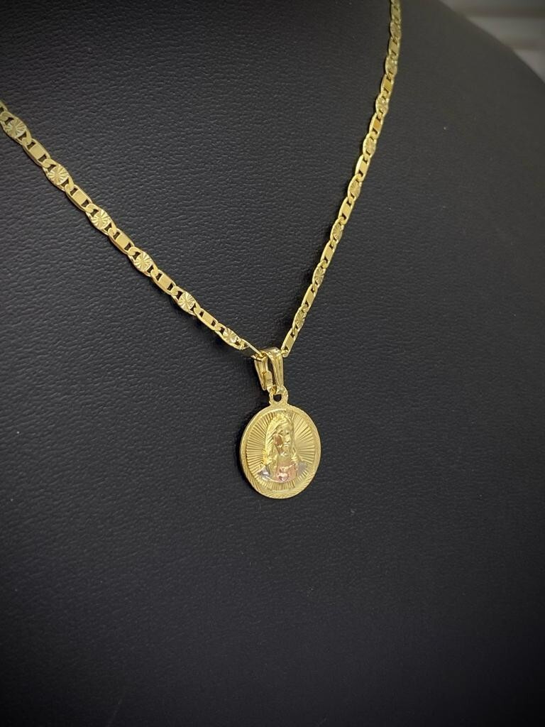 Jesus Christ Necklace for Kids Baby Womens Mens Valentino Chain 2.8mm ...