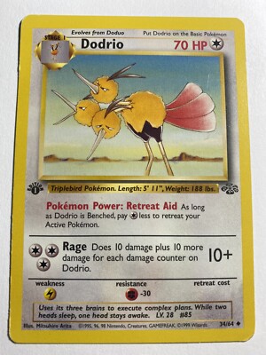 Dodrio 1st Edition | 34/64 | Jungle | 1999 | Uncommon | Near Mint ...