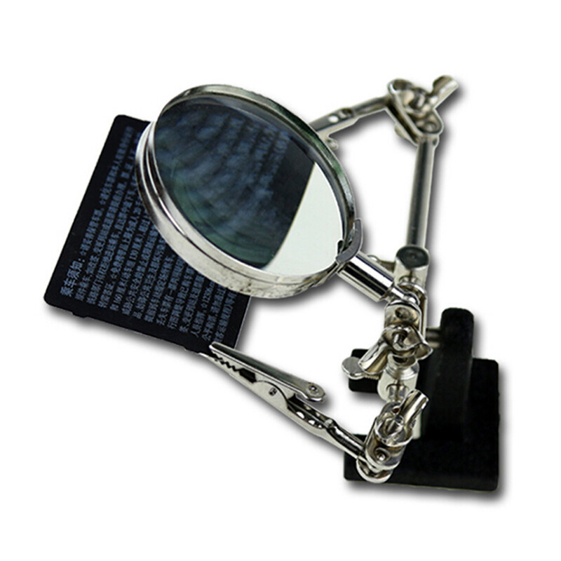 Third Hand Soldering Solder Iron Stand Holder Magnifier Helping Tool ...