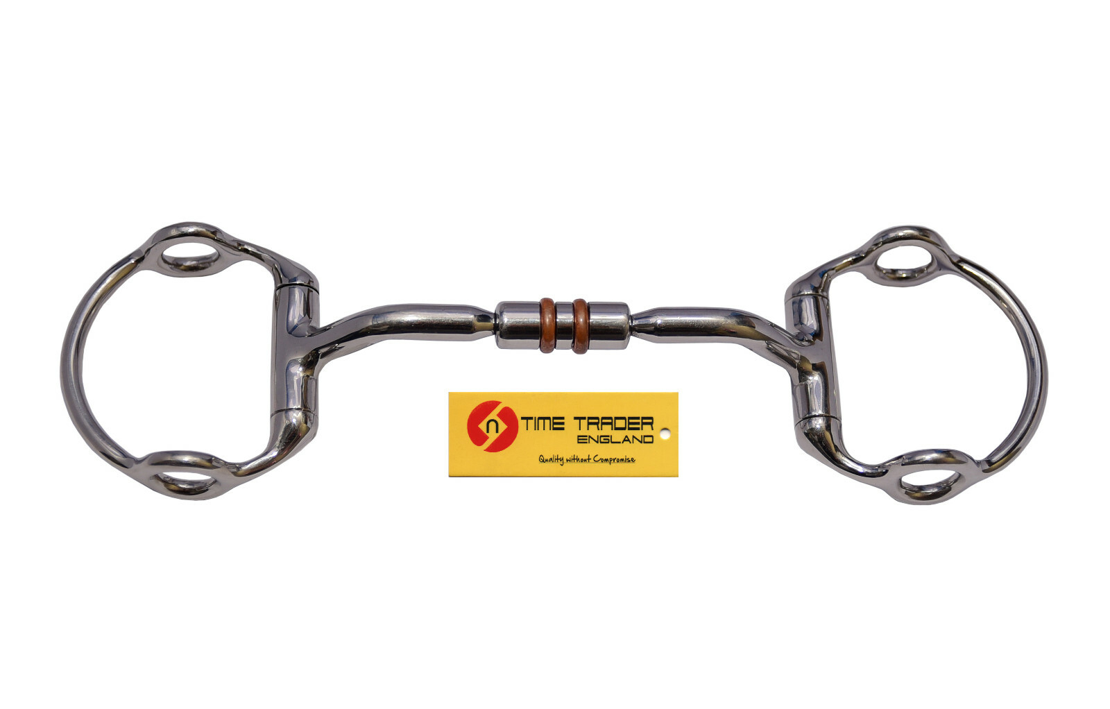 Running Gag with Barrel Copper Roller Horse Bit Snaffle Stainless Steel ...