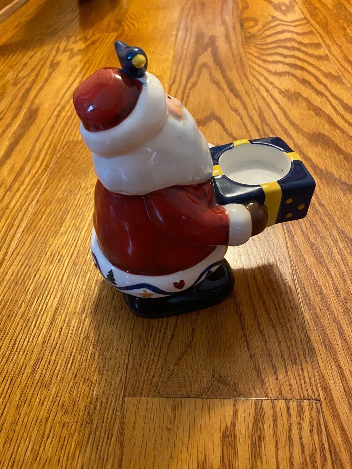 Santa Clause Tea Light Candle Holder Christmas Decoration Figurine 6.5 ...