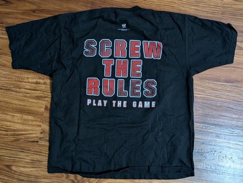 Vintage Triple H WWE WWF Screw The Rules Play The Game Men's XL Shirt | eBay