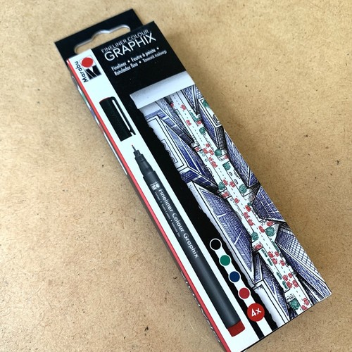 Marabu Fineliner Pens Graphix Water-soluble Pigment, Multicolor 5.0mm ...