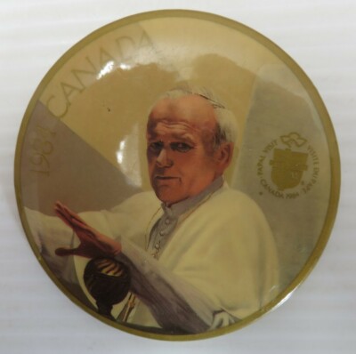 1984 PAPAL VISIT CANADA POPE JOHN PAUL II PIN PINBACK BUTTON (INV30669 ...