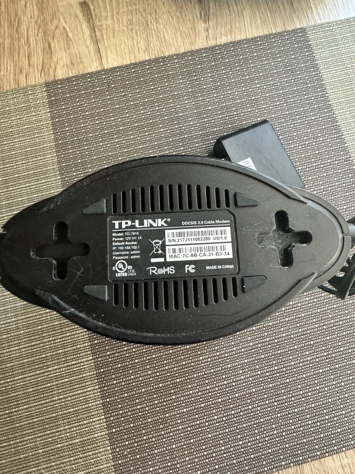 TP-LINK TC-7610 DOCSIS 3.0 Cable Modem | eBay