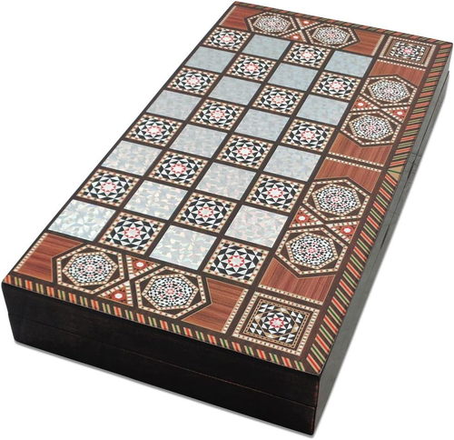 Turkish Classic Backgammon Board Game - 19 Inches, Magnetic Closing ...