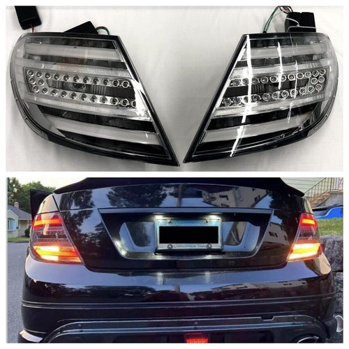 For Mercedes Benz C class C180 C200 C300 C250 Smoke W204 LED Rear Lamp ...