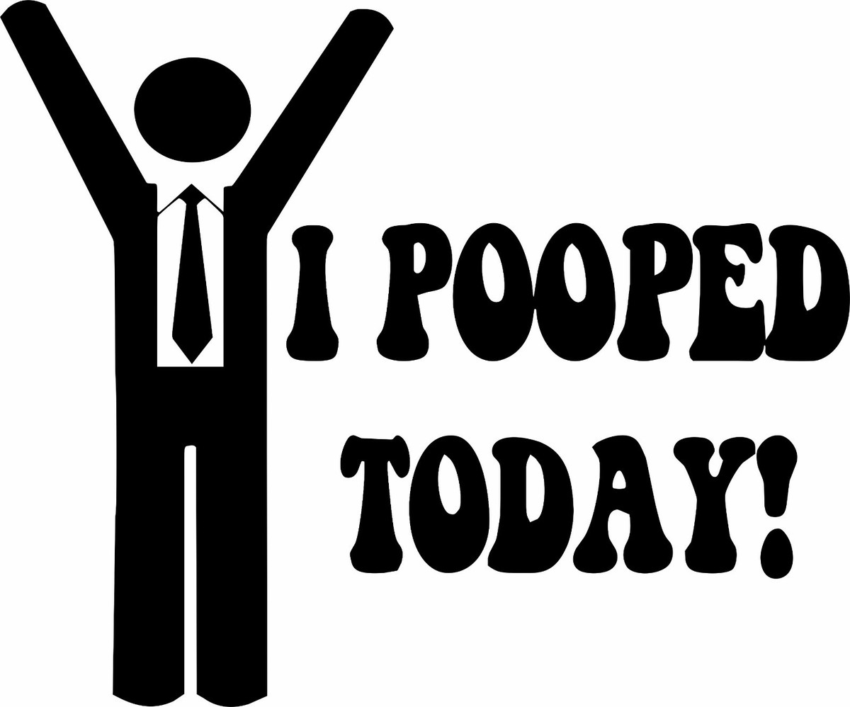I Pooped Today Logo Decal