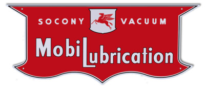 Vintage Style Metal Sign Socony Mobil Lubrication 23.5 X 10 | eBay