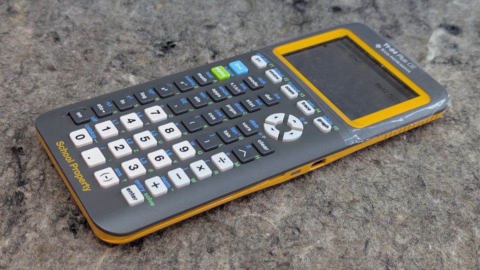 Texas Instruments TI-84 PLUS CE Graphing Calculator - Grey & Yellow ...