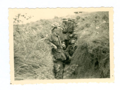 German Soldiers in slit trench, WW2, Original Photo | eBay