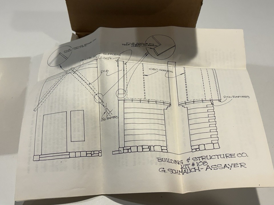 S Scale Building & Structures Co. S-108 Assayers Office Building Kit ...