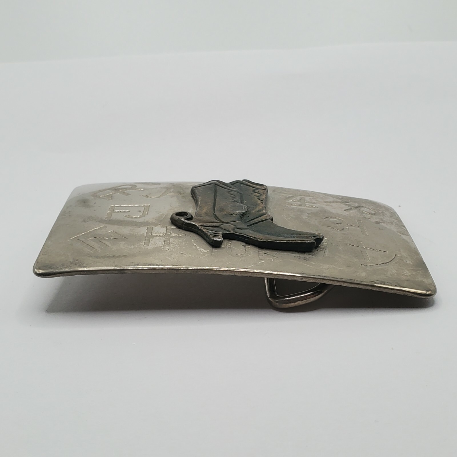 VINTAGE COWGIRL BOOTS BELT BUCKLE WESTERN COLLECTIBLE… - Gem