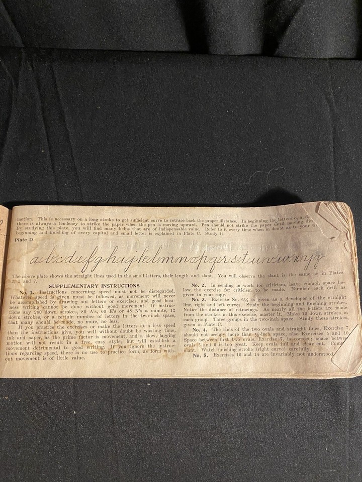 Old Cursive Writing Book From 1904. Muscular Movement Writing, By: A ...