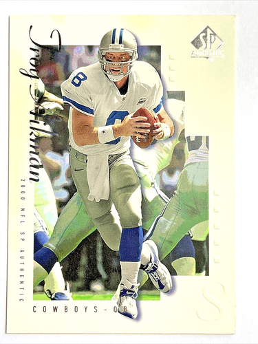 HOF'er TROY AIKMAN Dallas Cowboys 2000 Upper Deck SP Authentic Football ...
