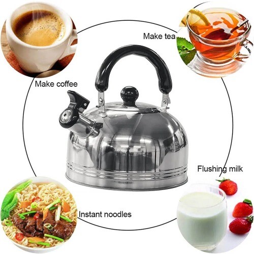 Camping Stainless Steel 2L Portable Travel Teapot Pot with Folding Safe ...