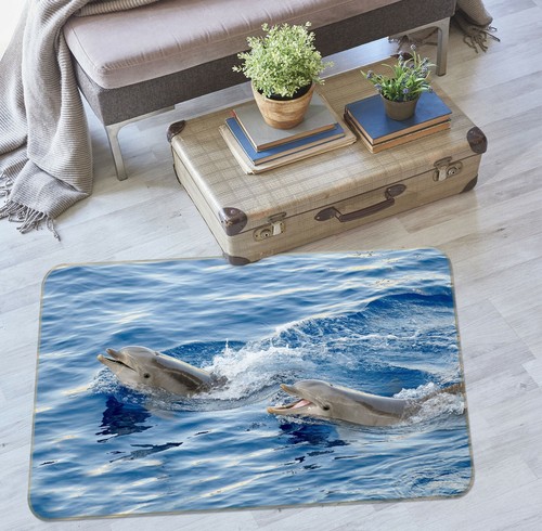 3D Blue Sea Dolphin ZHUB10501 Game Non Slip Rug Mat Photo Carpet Zoe | eBay