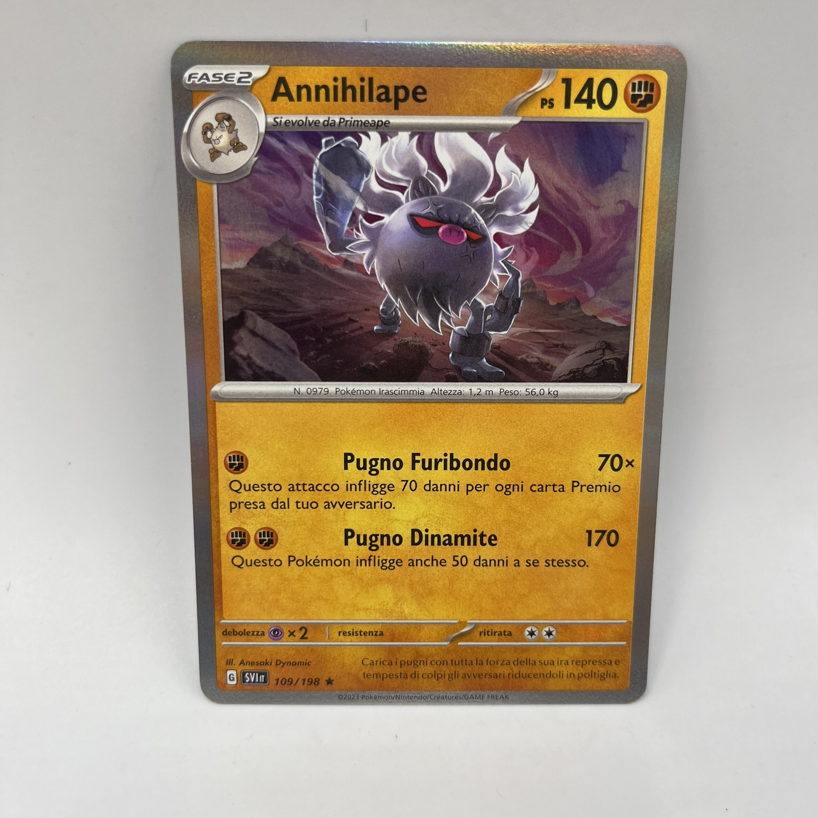 Card Pokemon Annihilape Holo (It) 109-198 Regno Glacial | eBay