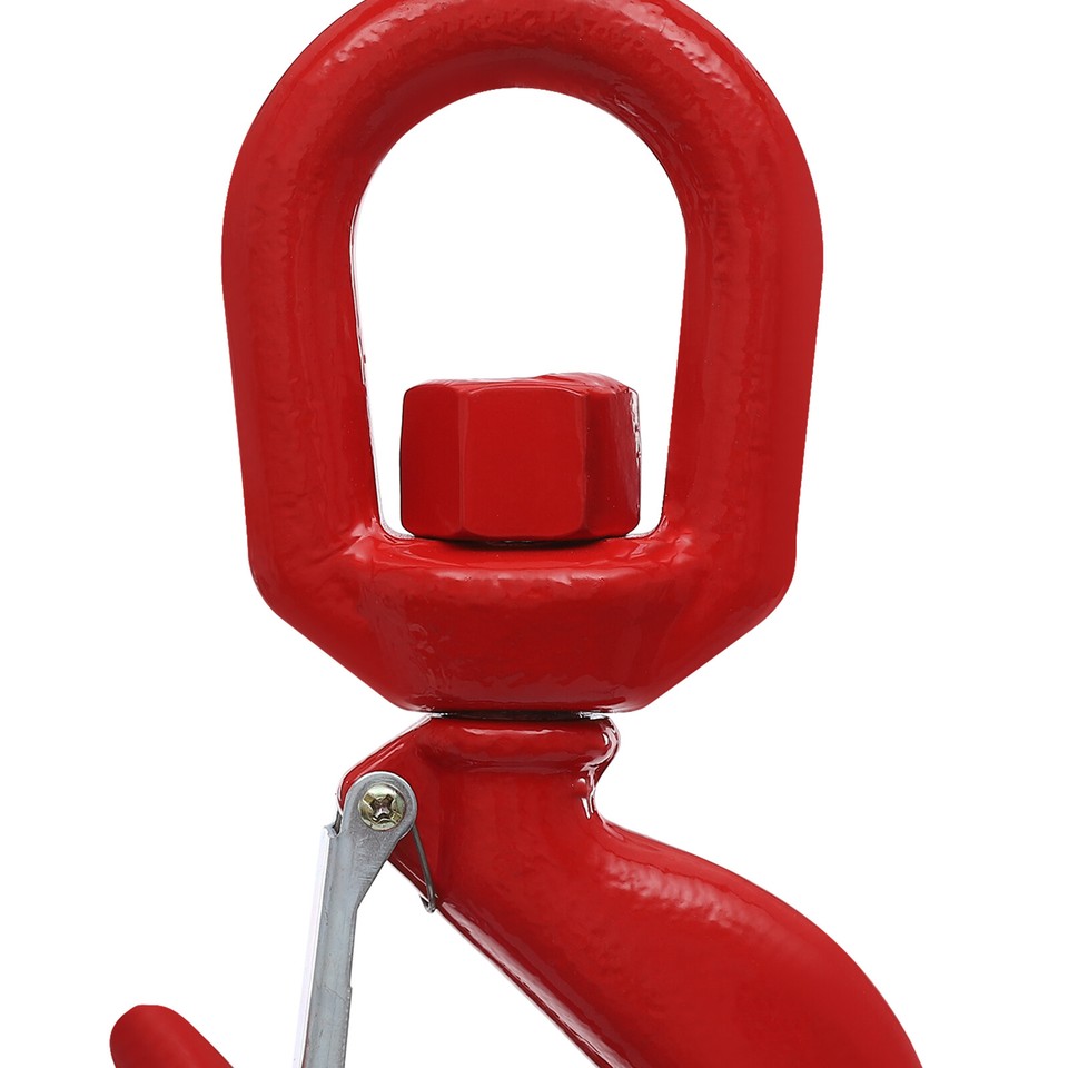 Heavy Duty Grade 80 Swivel Self Locking Lifting Hook Safety Grip Catch ...