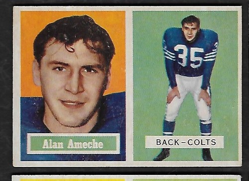 1957 TOPPS FOOTBALL CARD #53 ALAN AMECHE EXMT | eBay
