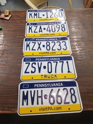 PENNSYLVANIA visitPA LICENSE PLATE Lot Of 5 Expired Over 5 Years | eBay
