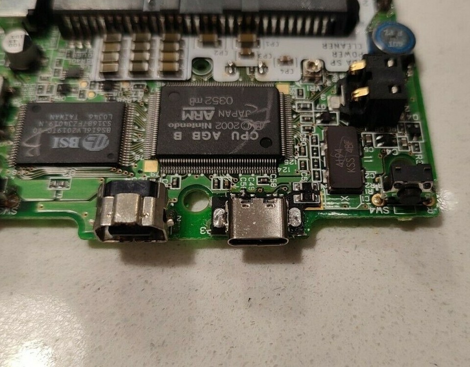 Gameboy Advance SP USBC USB C AND AUDIO Type C Mod With 3D Printed GBA ...