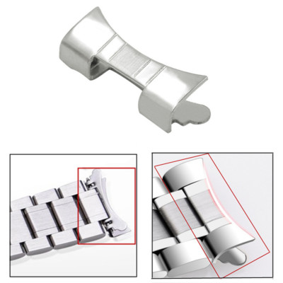 2pcs Stainless Steel 19mm-24mm Curved End Watch Band Wristwatch Link ...