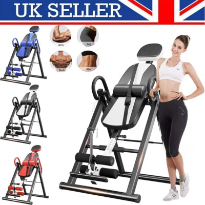 Heavy Duty Gravity Inversion Table Back Therapy Fitness Inverter ...
