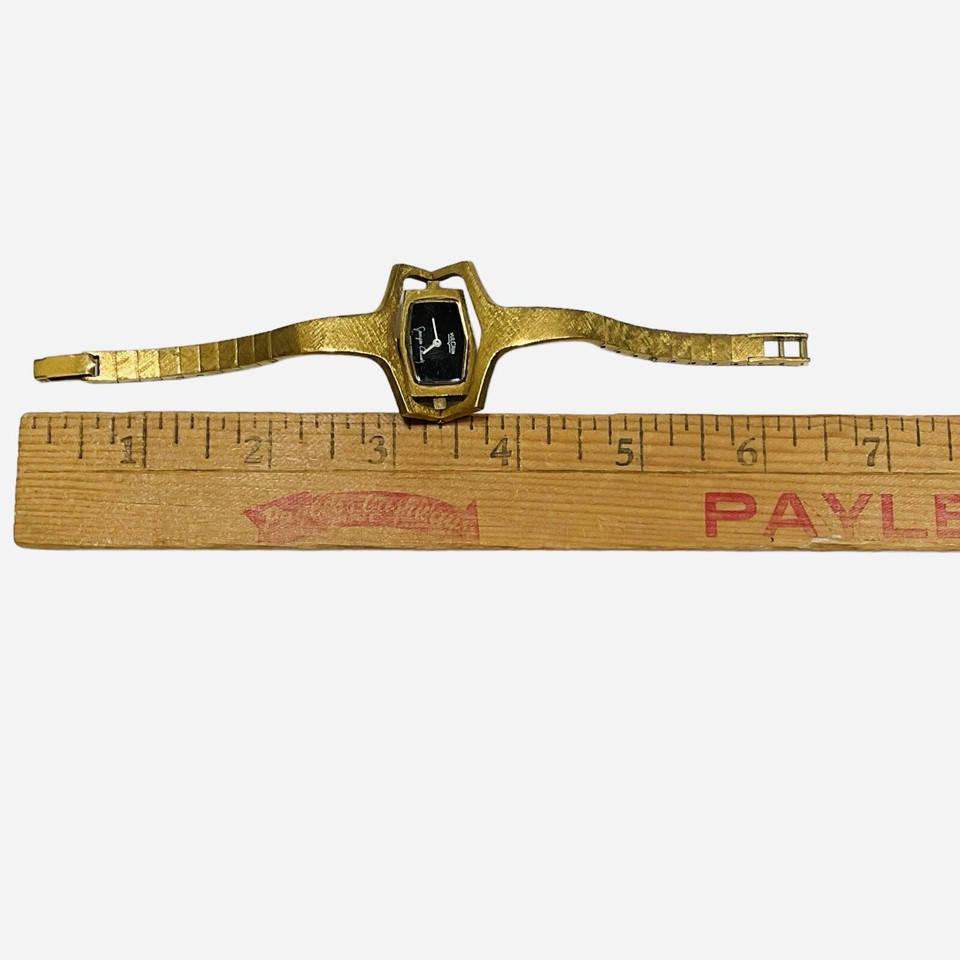 70s Vulcain Rigid Bracelet Watch Georges Claude Hinge Rotating Case ...