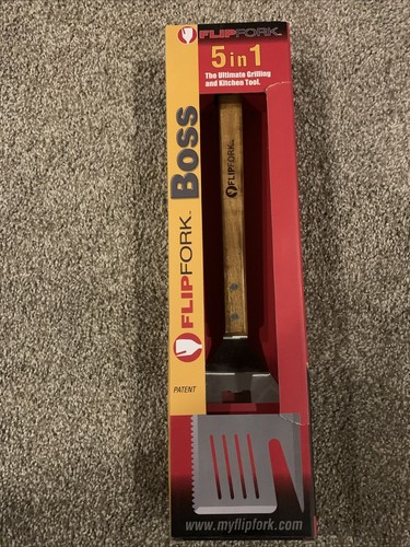 Flip Fork Boss 5 in 1 Grilling Tool Spatula Bottle Opener Fork Knife ...