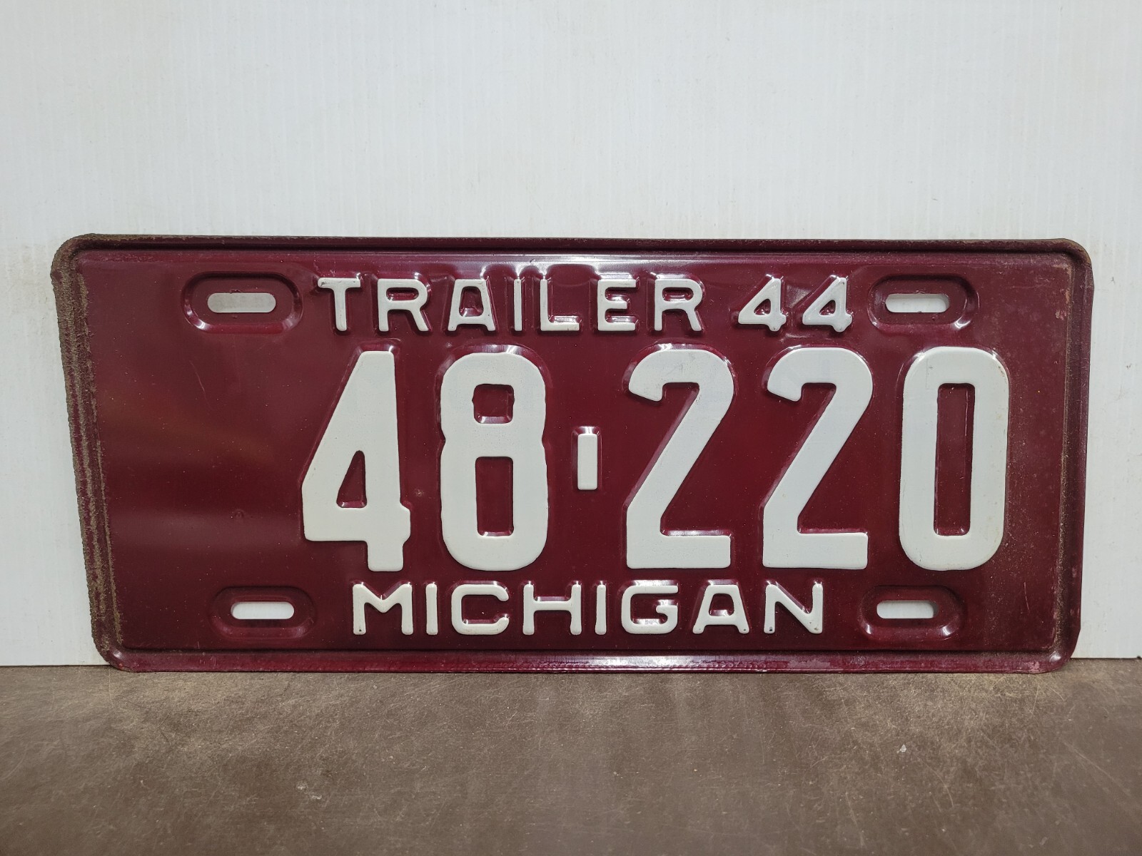 1944 Michigan TRAILER License Plate Tag original. | eBay