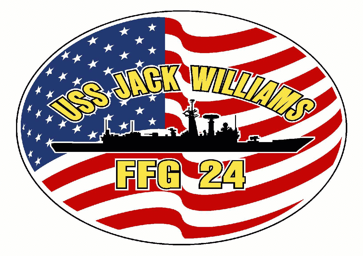 USS JACK WILLIAMS FFG 24 Oval Decal / Sticker Military USN U S Navy S07 ...