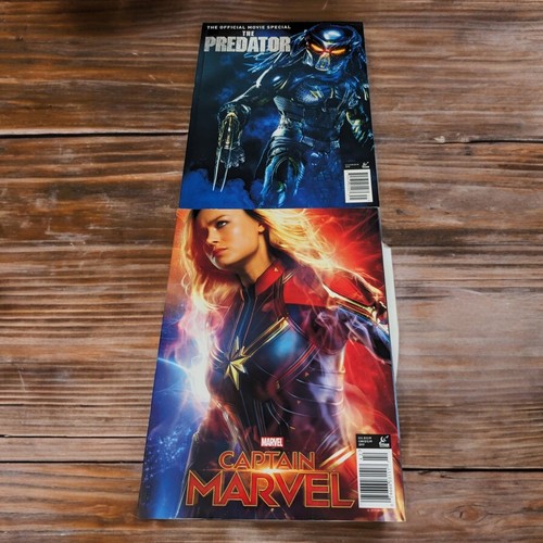 Official Movie Magazine Lot Of 2 The Predator Captain Marvel | eBay
